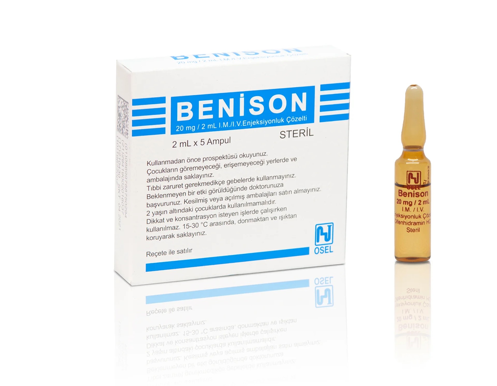 BENISON 20 MG 2 ML 5 AMPUL Nedir ve Ne İşe Yarar?